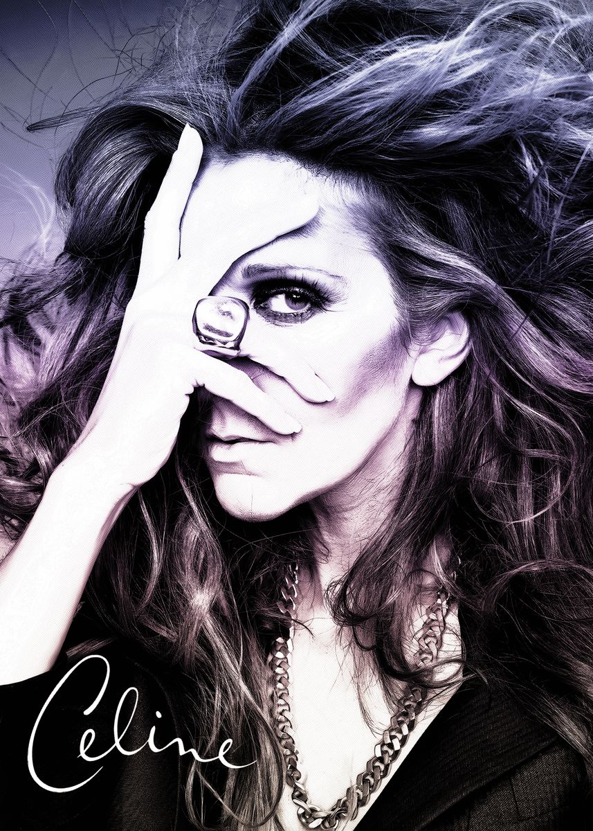 'Celine Dion ' Poster, picture, metal print, paint by Rose Art | Displate
