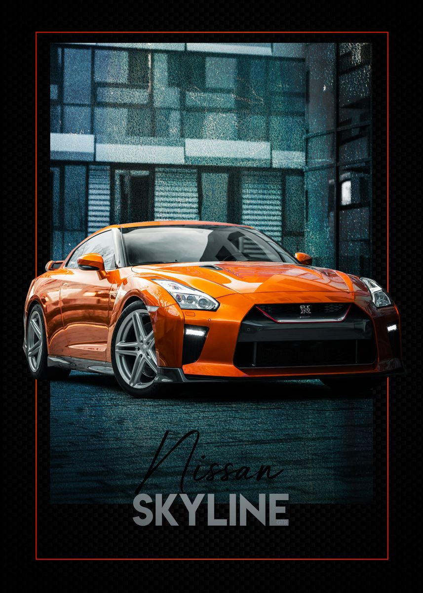 'Nissan Skyline GT-R' Poster, picture, metal print, paint by Mehdi ...