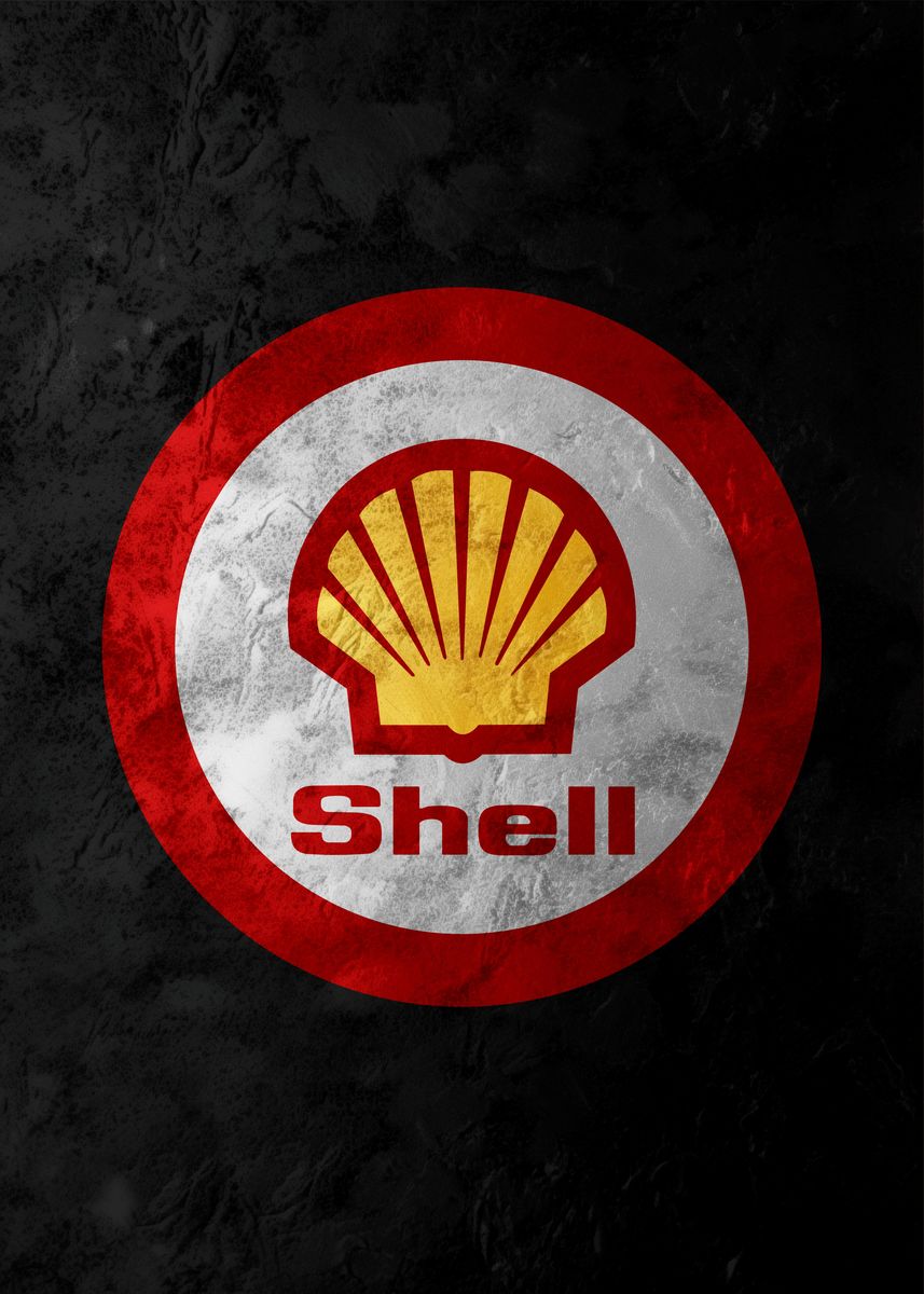'Shell Logo Vintage' Poster, picture, metal print, paint by Lowpoly ...