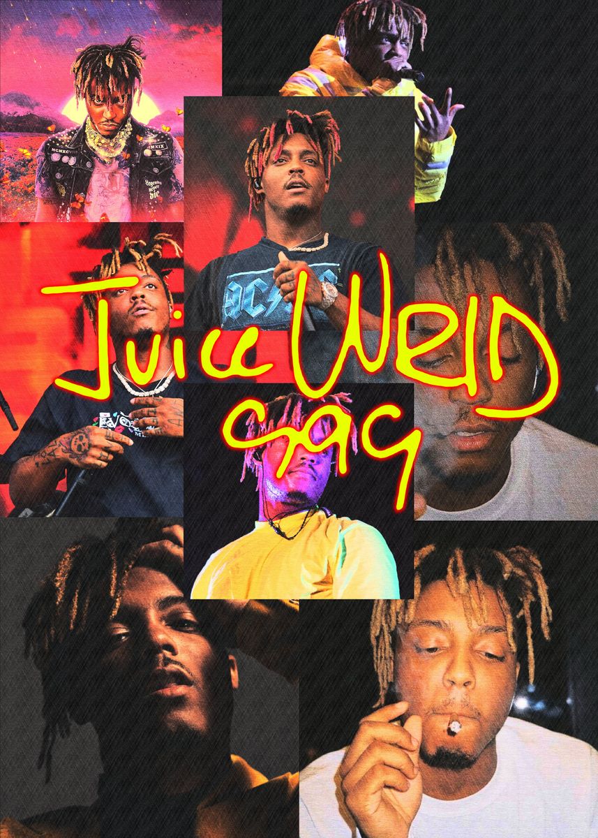 'Juice WRLD Collage' Poster, picture, metal print, paint by Brexmore ...