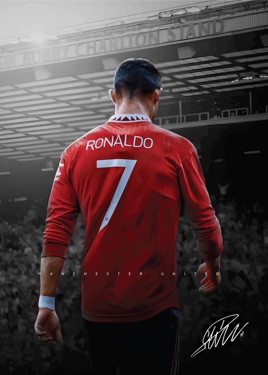 'Cristiano Ronaldo Manchester United' Poster, picture, metal print ...