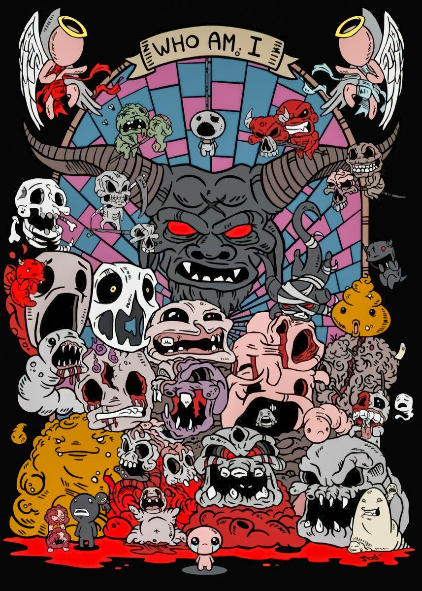 'The Binding of Isaac game' Poster, picture, metal print, paint by ...