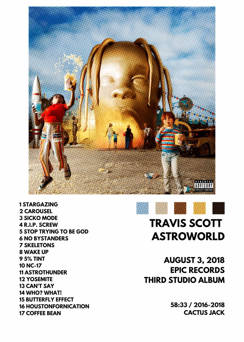 'Travis Scott Astroworld' Poster, picture, metal print, paint by ...