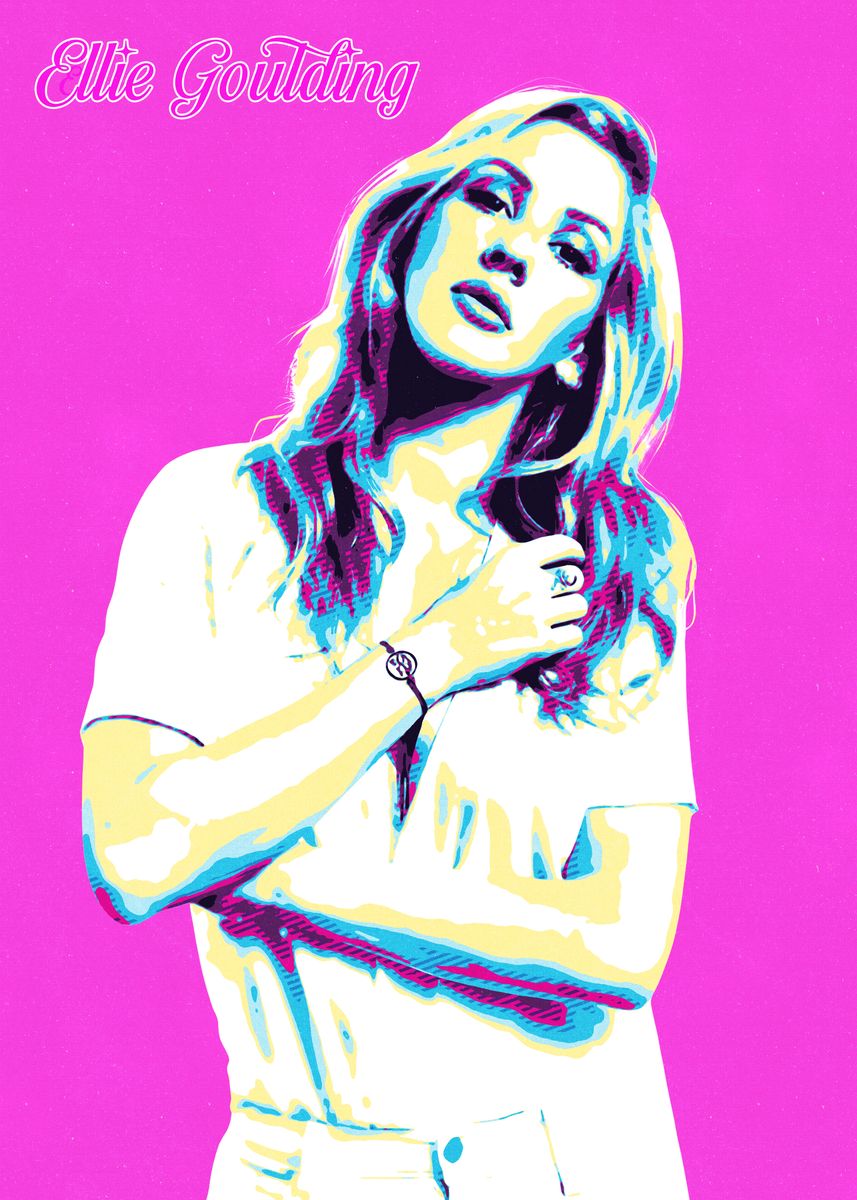 'Ellie Goulding Pop Art Portrait' Poster, picture, metal print, paint ...