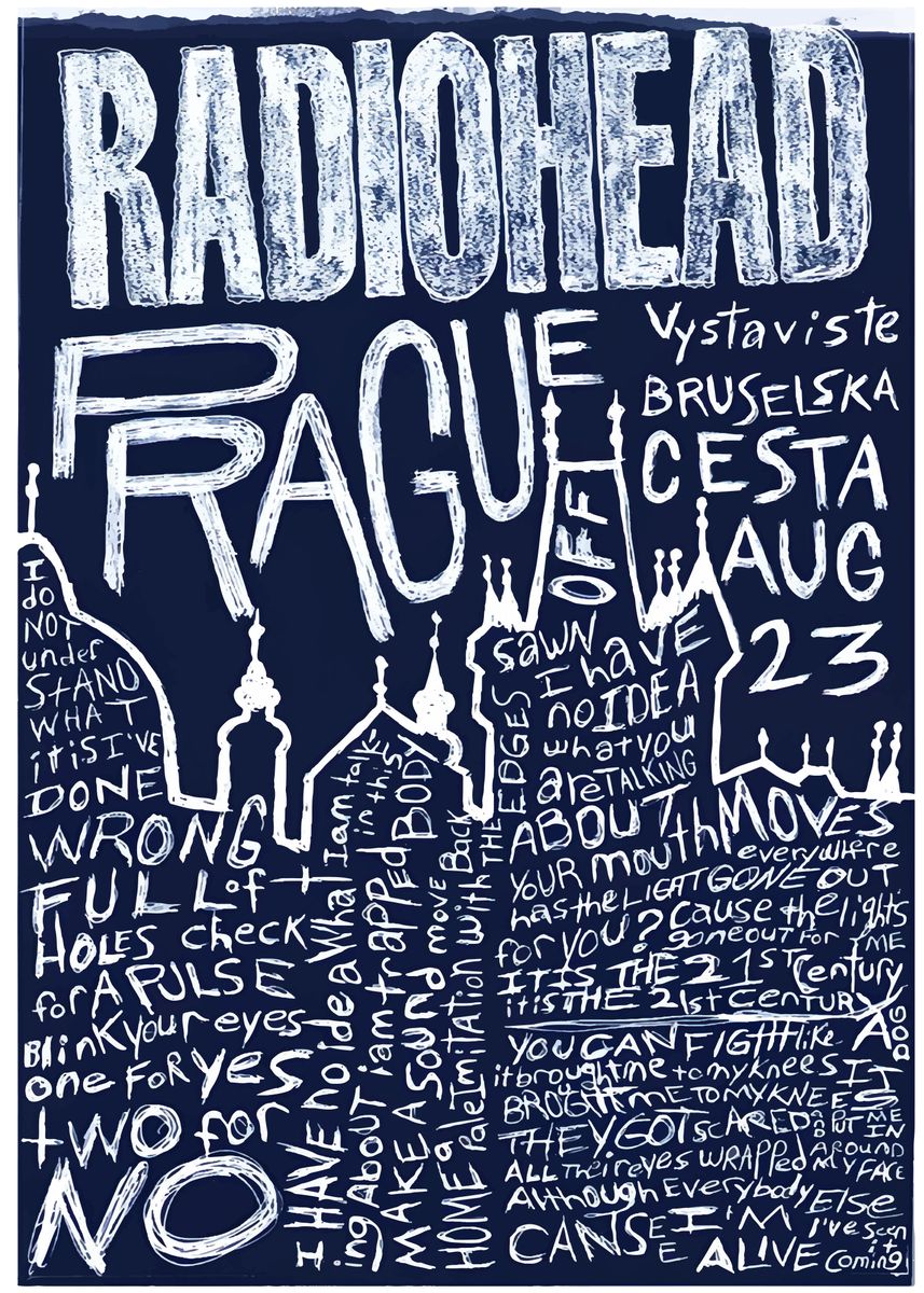 'Radiohead Poster' Poster, picture, metal print, paint by bone art ...