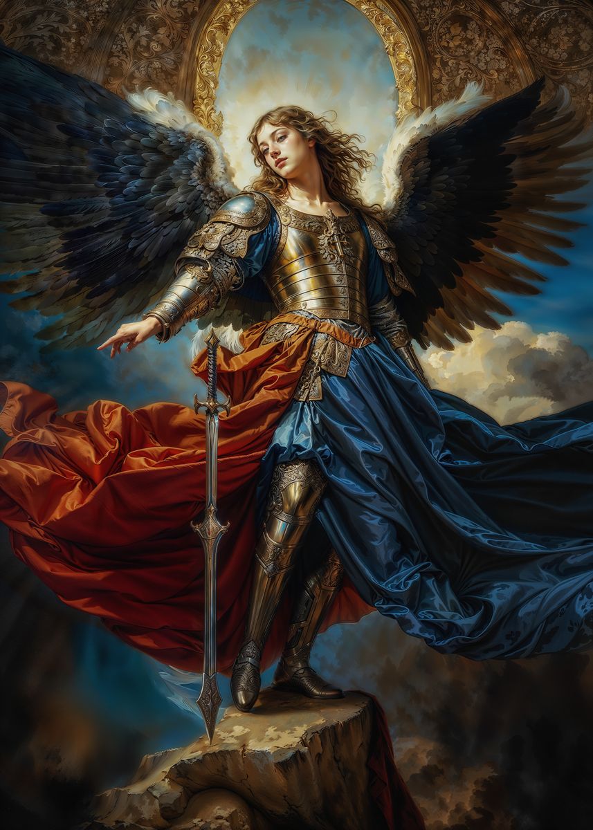 'Archangel Gabriel' Poster, picture, metal print, paint by Alice White ...