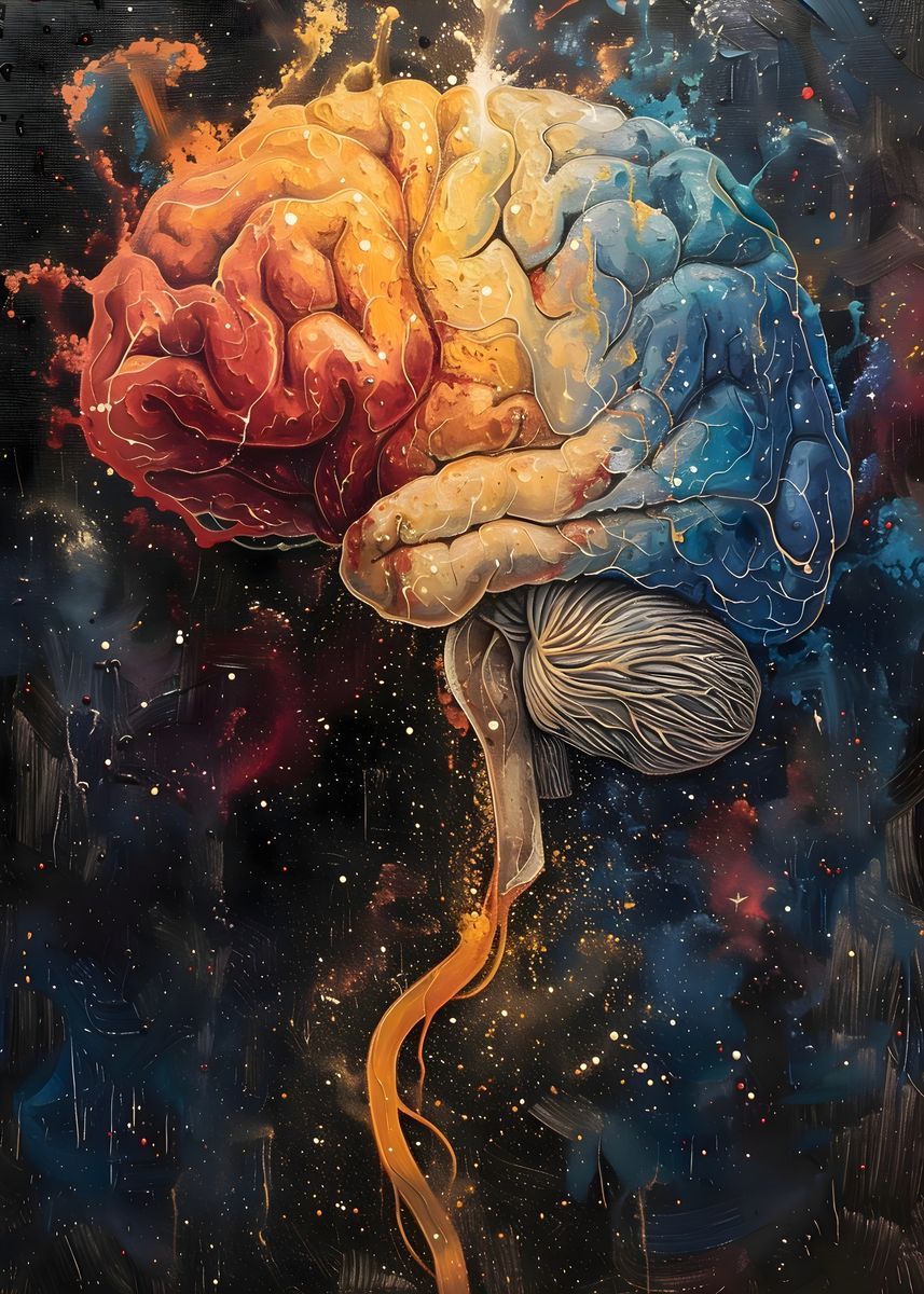 'Cosmic Brain' Poster, picture, metal print, paint by Zanoozi Art ...
