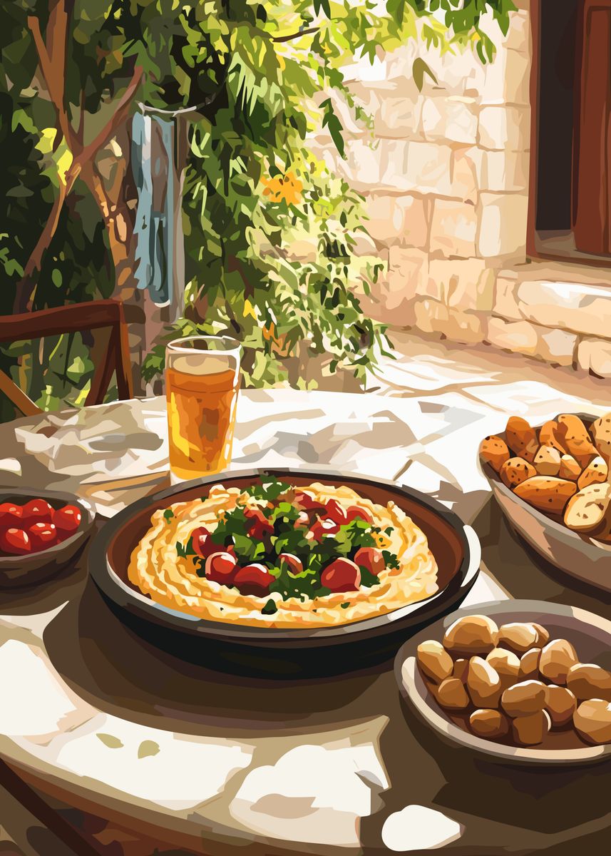 'Mediterranean Table Setting' Poster, picture, metal print, paint by ...