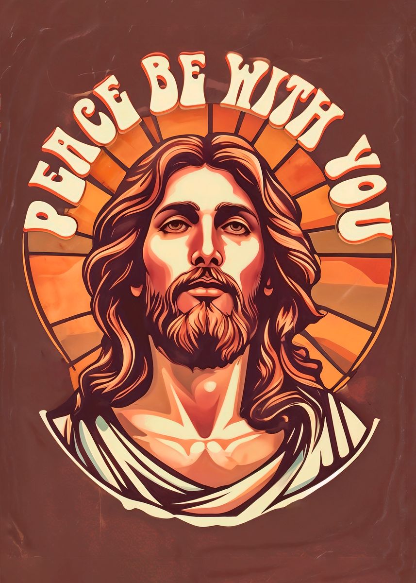 'Peace Be With You Jesus Poster' Poster, picture, metal print, paint by ...