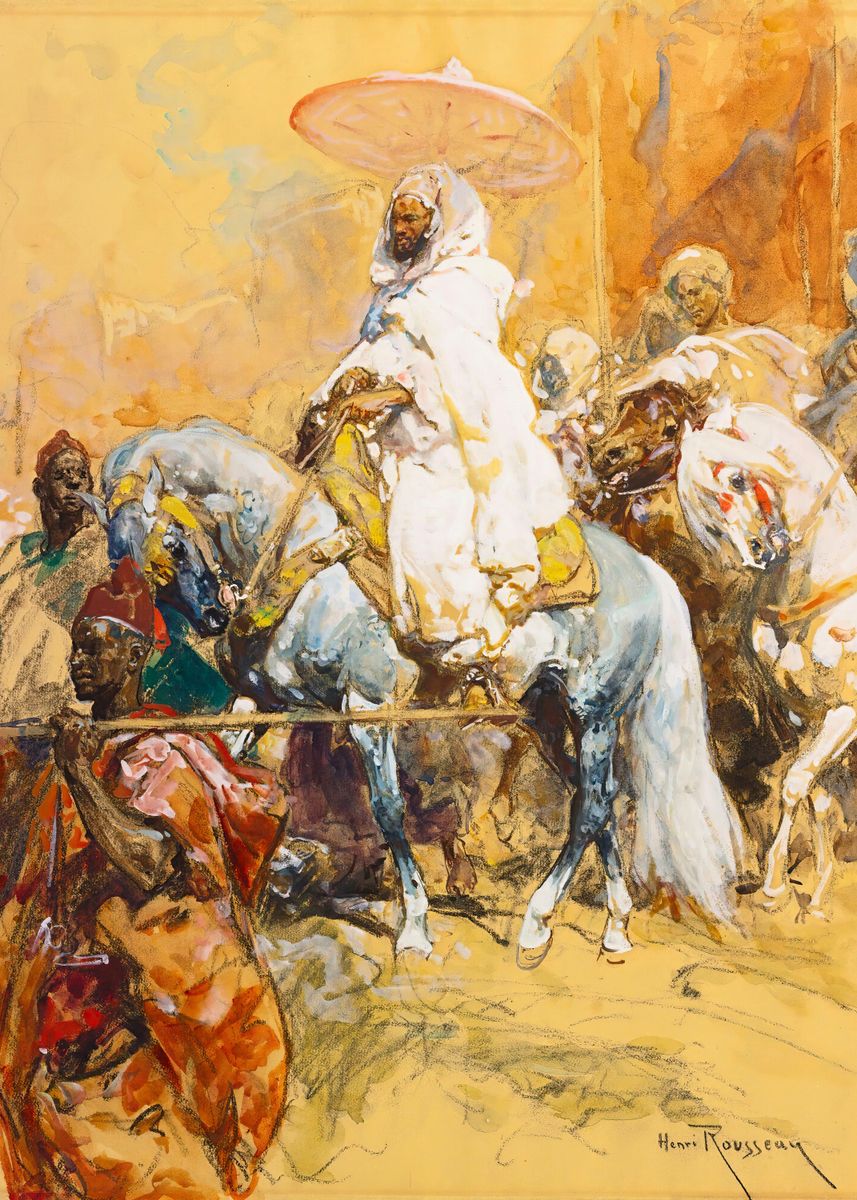 'Chieftain Or The Caid El Ayadi - Henry Rousseau' Poster, picture ...