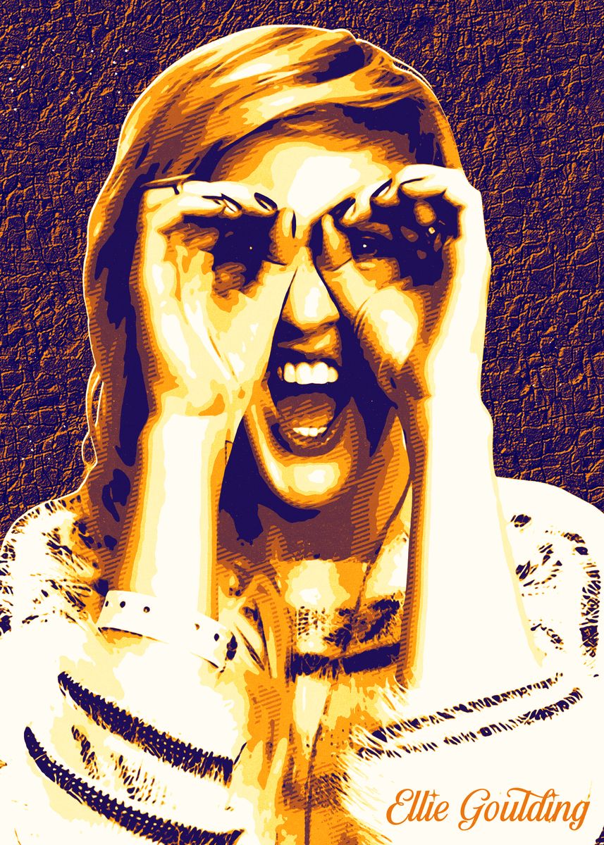 'Ellie Goulding Portrait' Poster, picture, metal print, paint by ...