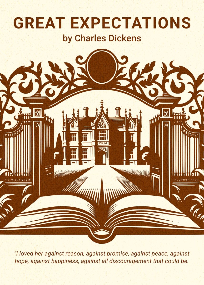 'Great Expectations Book Cover' Poster, picture, metal print, paint by ...