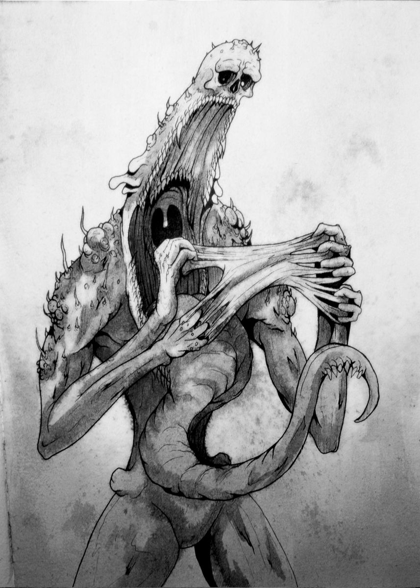 'Undead Mouth beast' Poster, picture, metal print, paint by Albe Botha ...