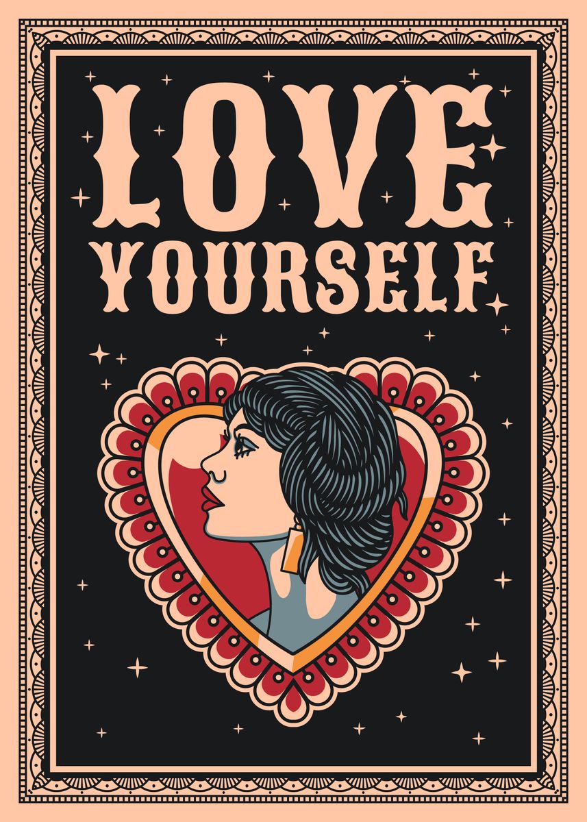 'Vintage Love Poster' Poster, picture, metal print, paint by taofik ...