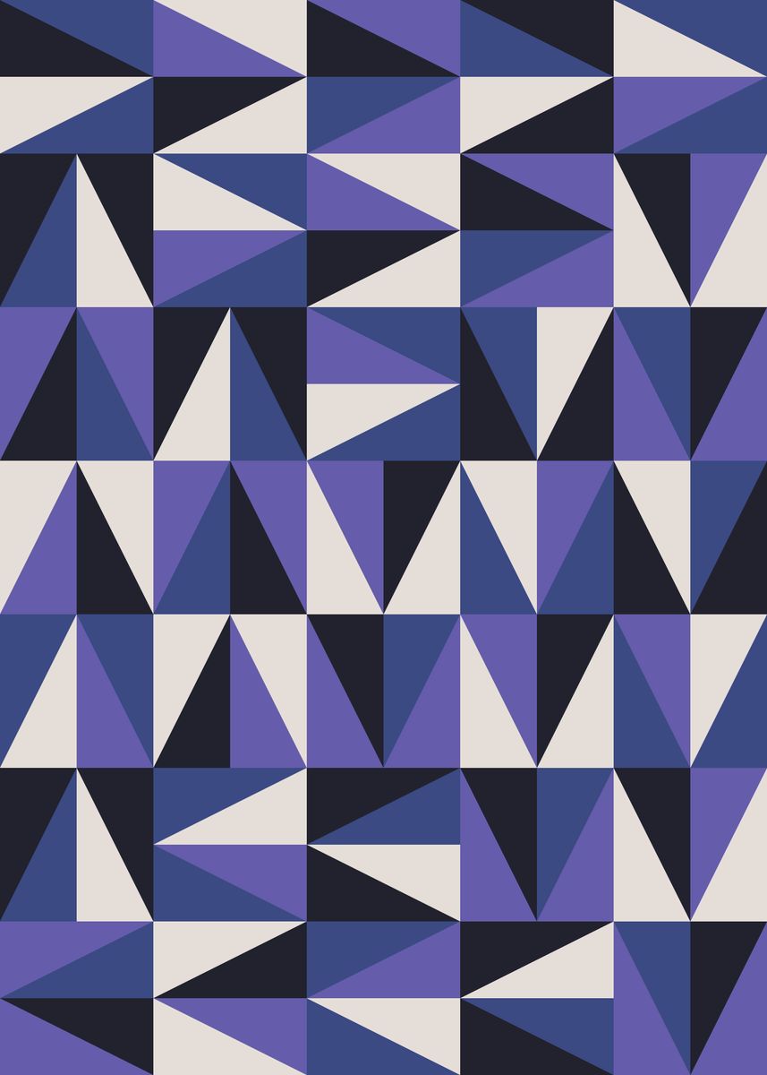 'Abstract art with triangles of different directions' Poster, picture ...