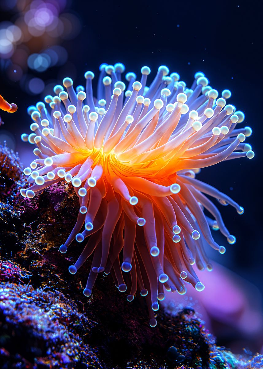 'Coral Reef Anemone' Poster, picture, metal print, paint by SuperNova ...