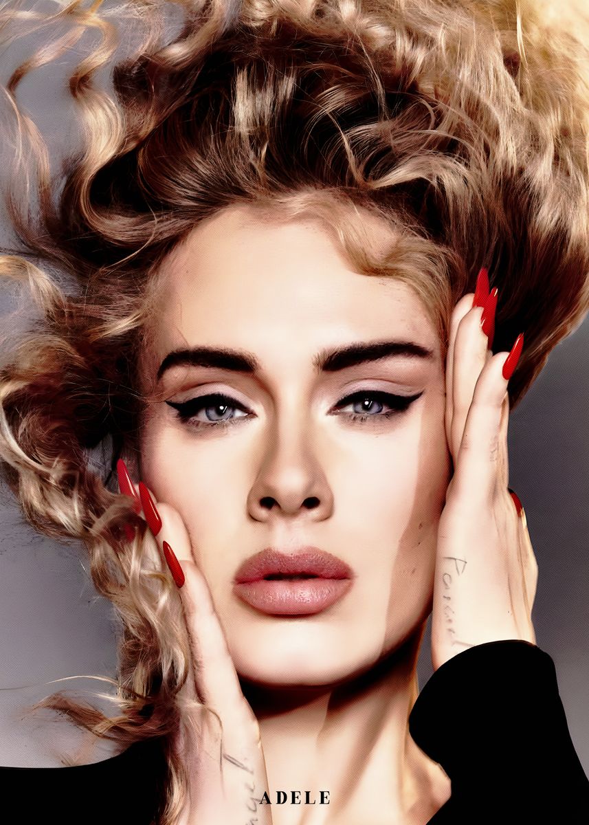 'Adele ' Poster, picture, metal print, paint by Rose Art | Displate