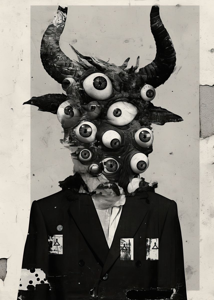 'Eyes of the Beast' Poster, picture, metal print, paint by Anass Benktitou | Displate