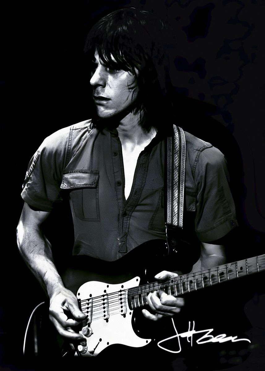 'Jeff Beck' Poster, picture, metal print, paint by Rose Art | Displate