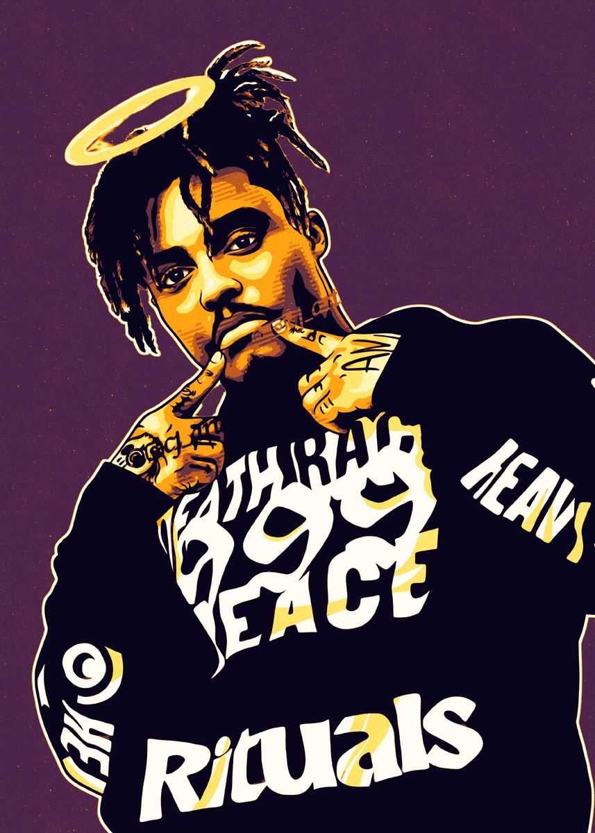 'Juice Wrld vintage' Poster, picture, metal print, paint by dedeart ...