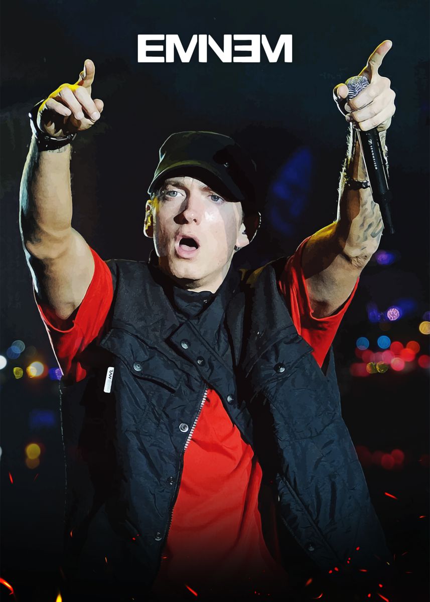 'Eminem Concert Poster' Poster, picture, metal print, paint by Micho ...