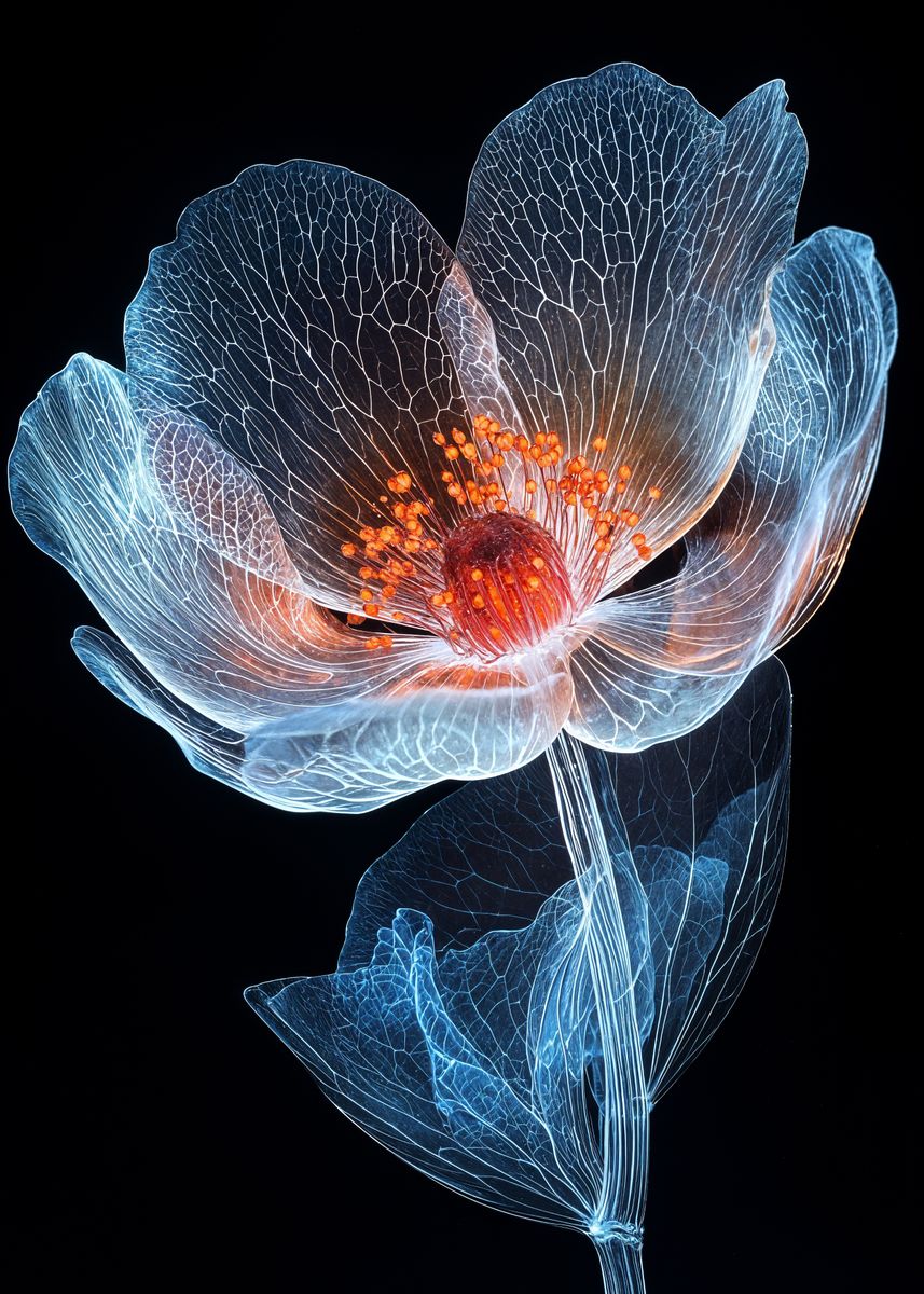 'Translucent Flower' Poster, picture, metal print, paint by SuperNova ...