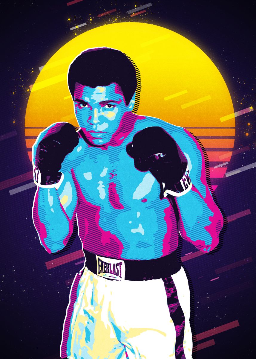 'Muhammad Ali Retro Art' Poster, picture, metal print, paint by Rose ...