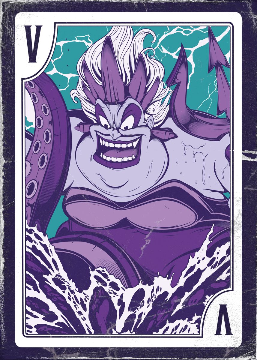 'Ursula Portrait Card' Poster, picture, metal print, paint by Disney ...