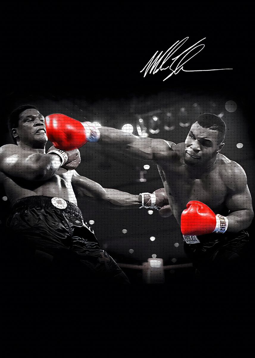 'Mike Tyson Boxing Poster' Poster, picture, metal print, paint by Bas ...