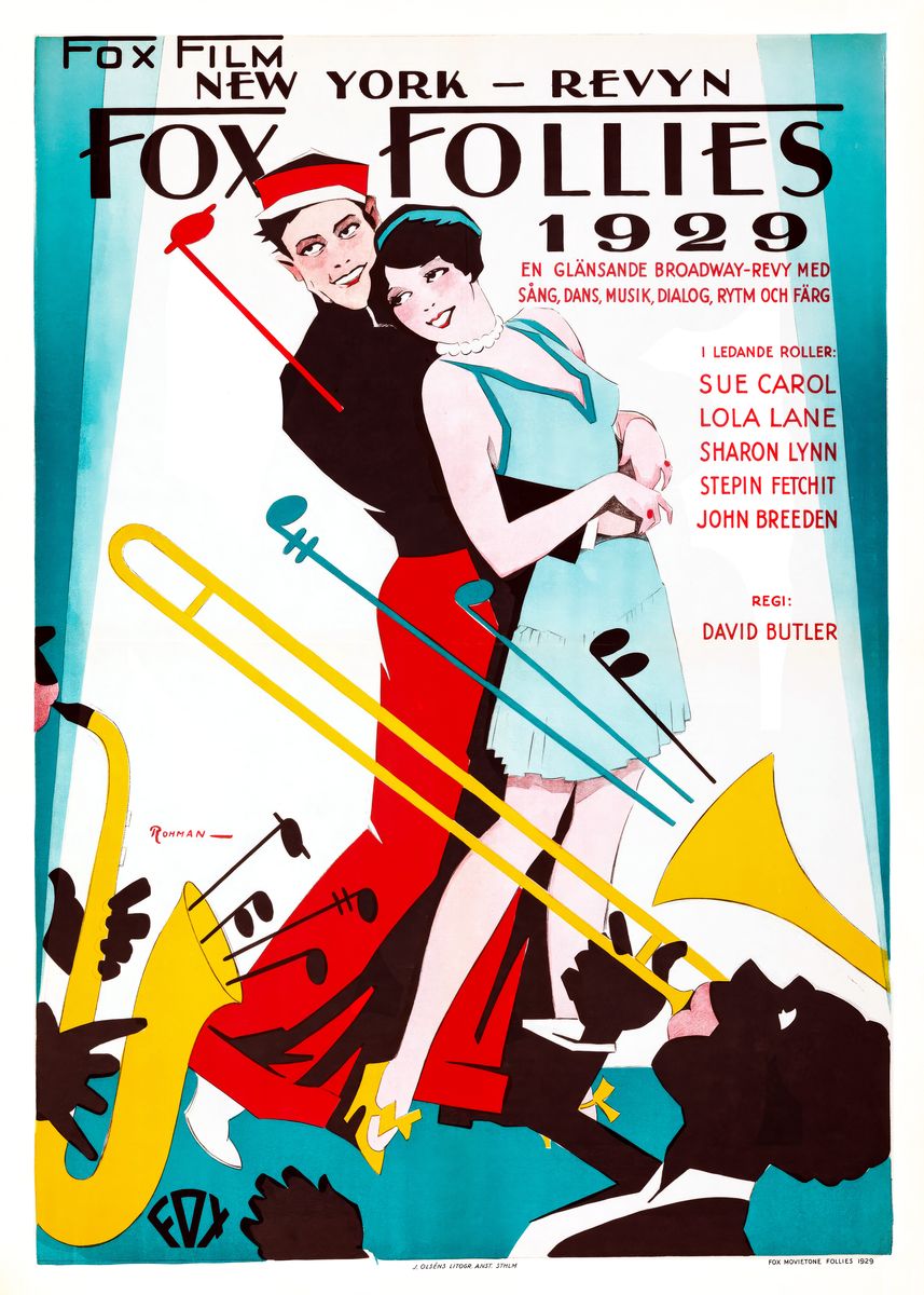 'Fox Follies 1929 Poster' Poster, picture, metal print, paint by Steel ...