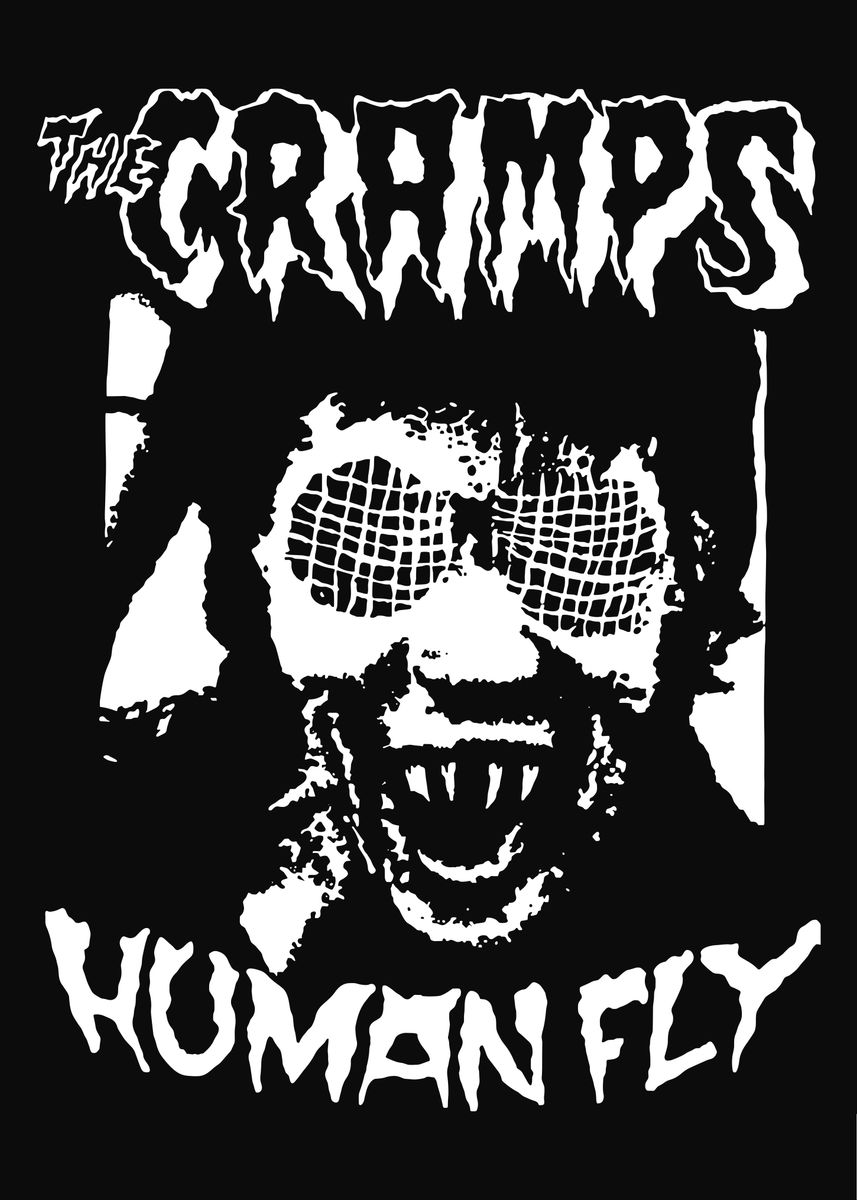 'The Cramps Human Fly' Poster, picture, metal print, paint by Bendrat Core | Displate