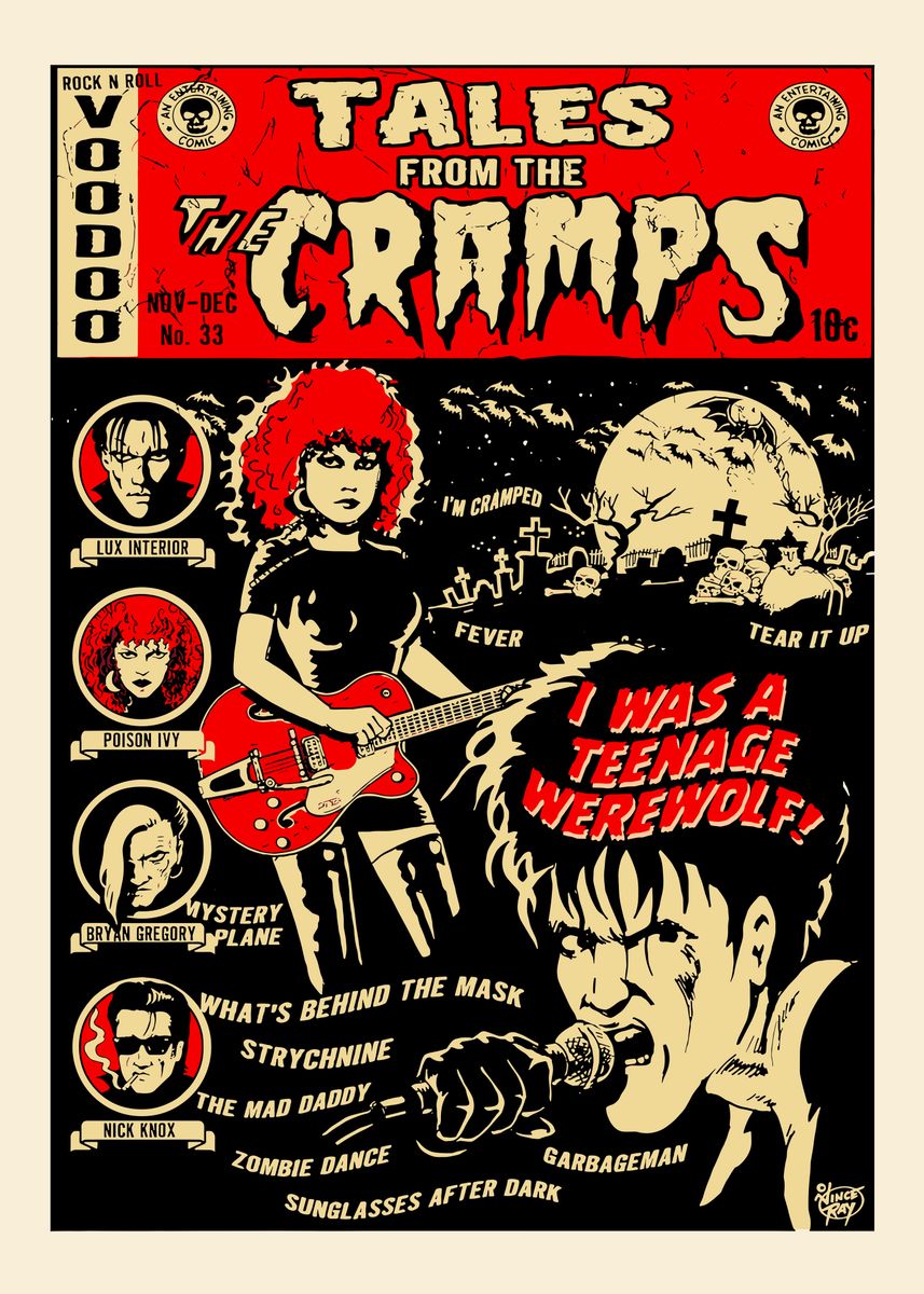 'The Cramps Comic Book Cover' Poster, picture, metal print, paint by ...