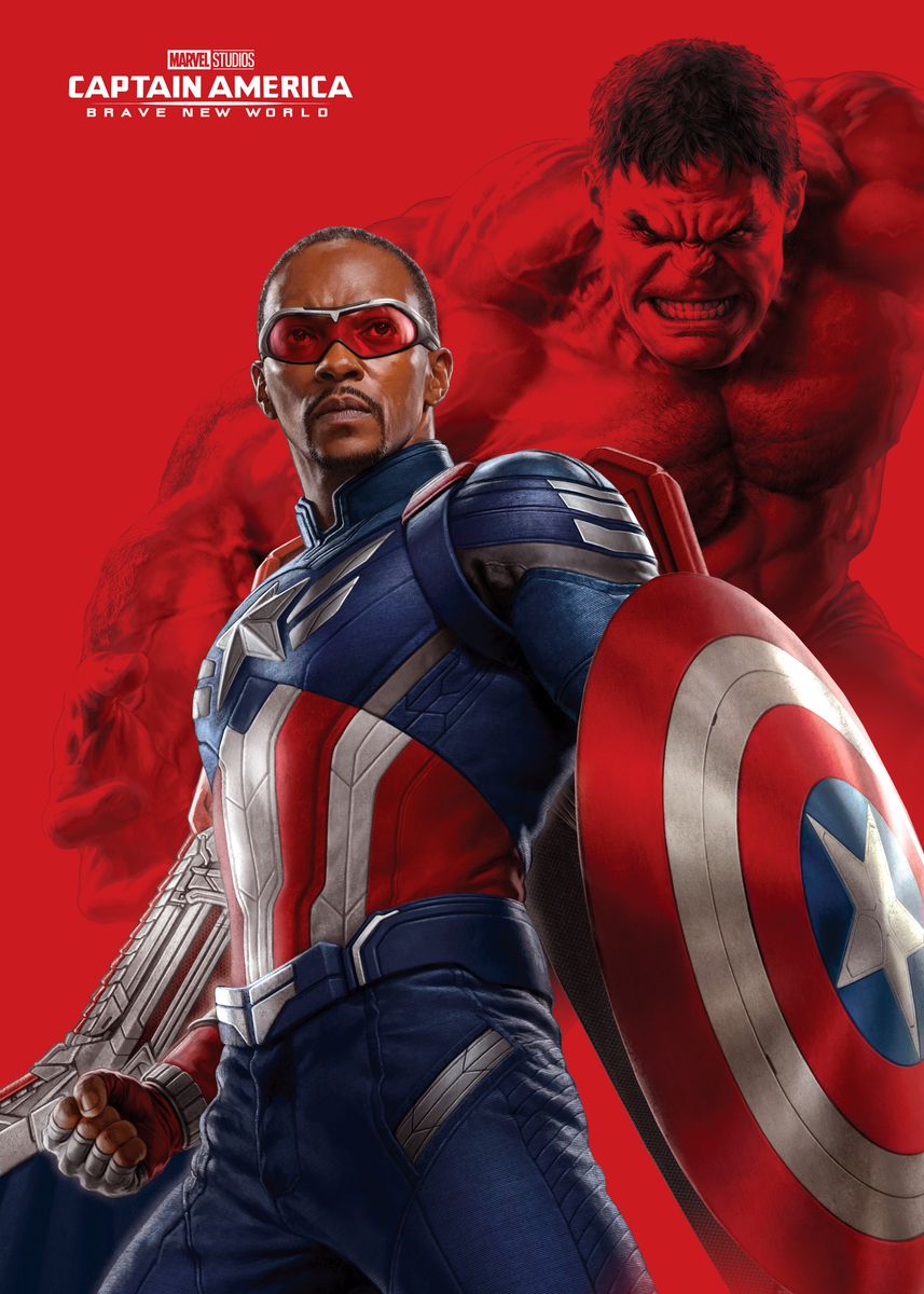 'Sam Wilson Red Hulk' Poster, picture, metal print, paint by Marvel ...