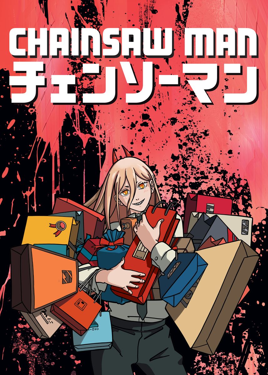 'Power' Poster, picture, metal print, paint by Chainsaw Man | Displate