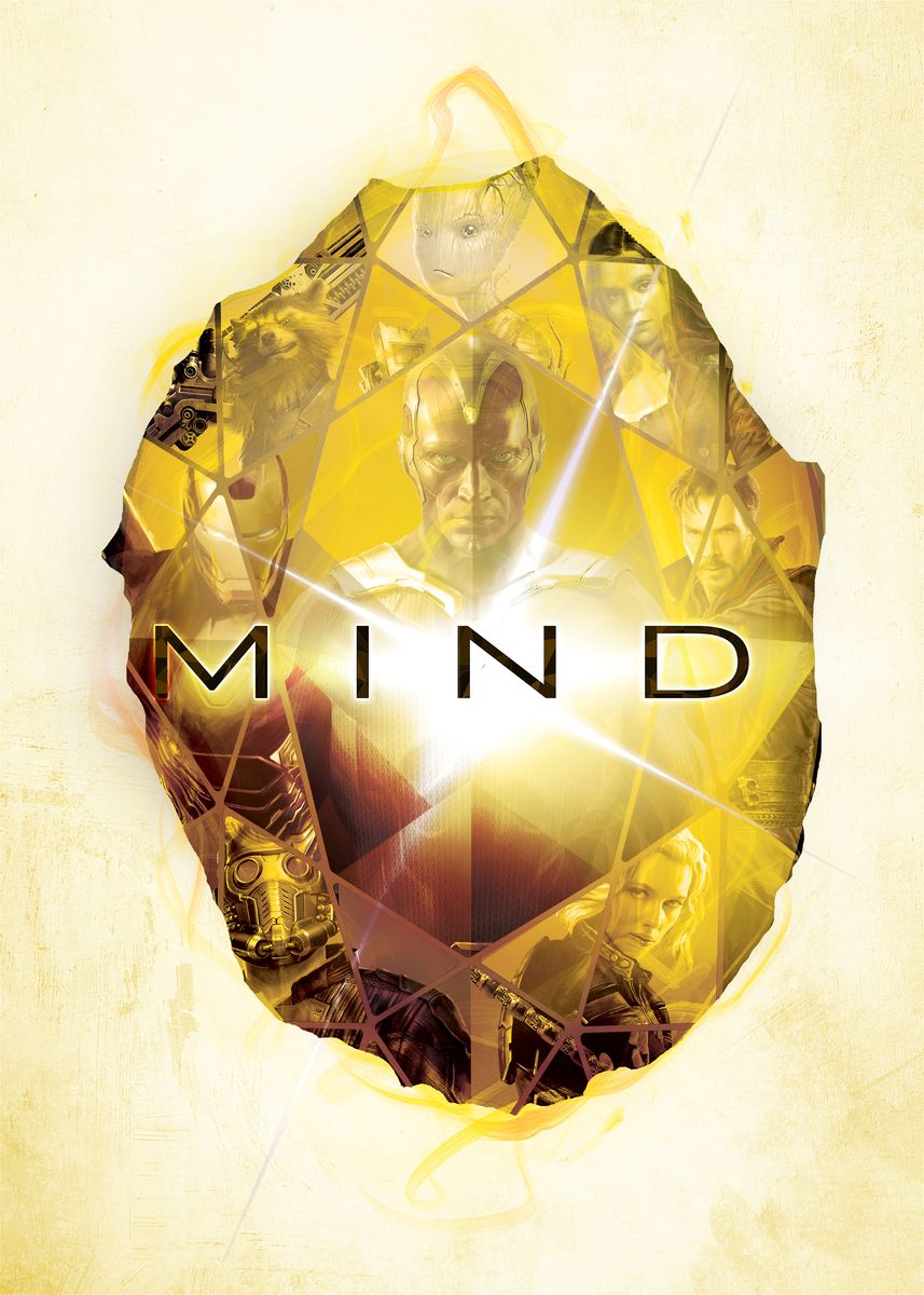 'Yellow Infinity Stone' Poster, picture, metal print, paint by Marvel ...