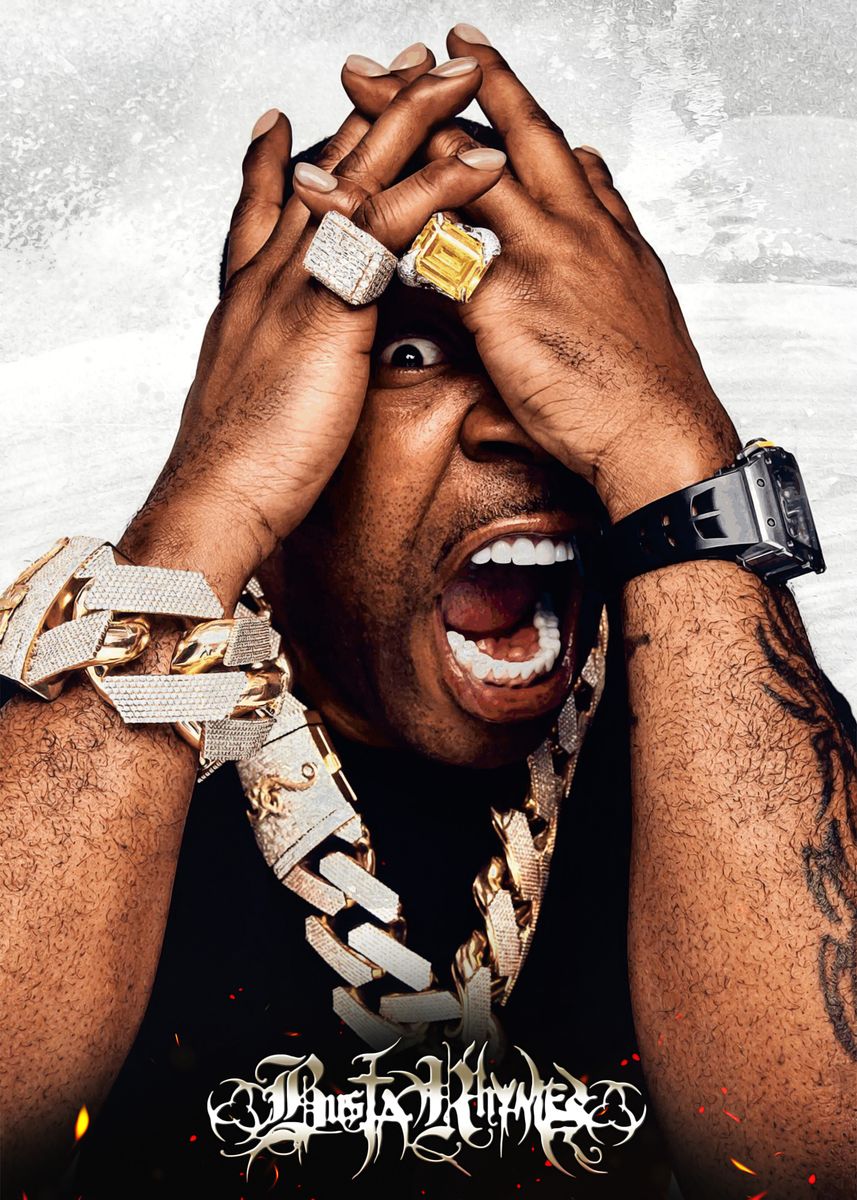 'Busta Rhymes' Poster, picture, metal print, paint by Micho Abstract ...