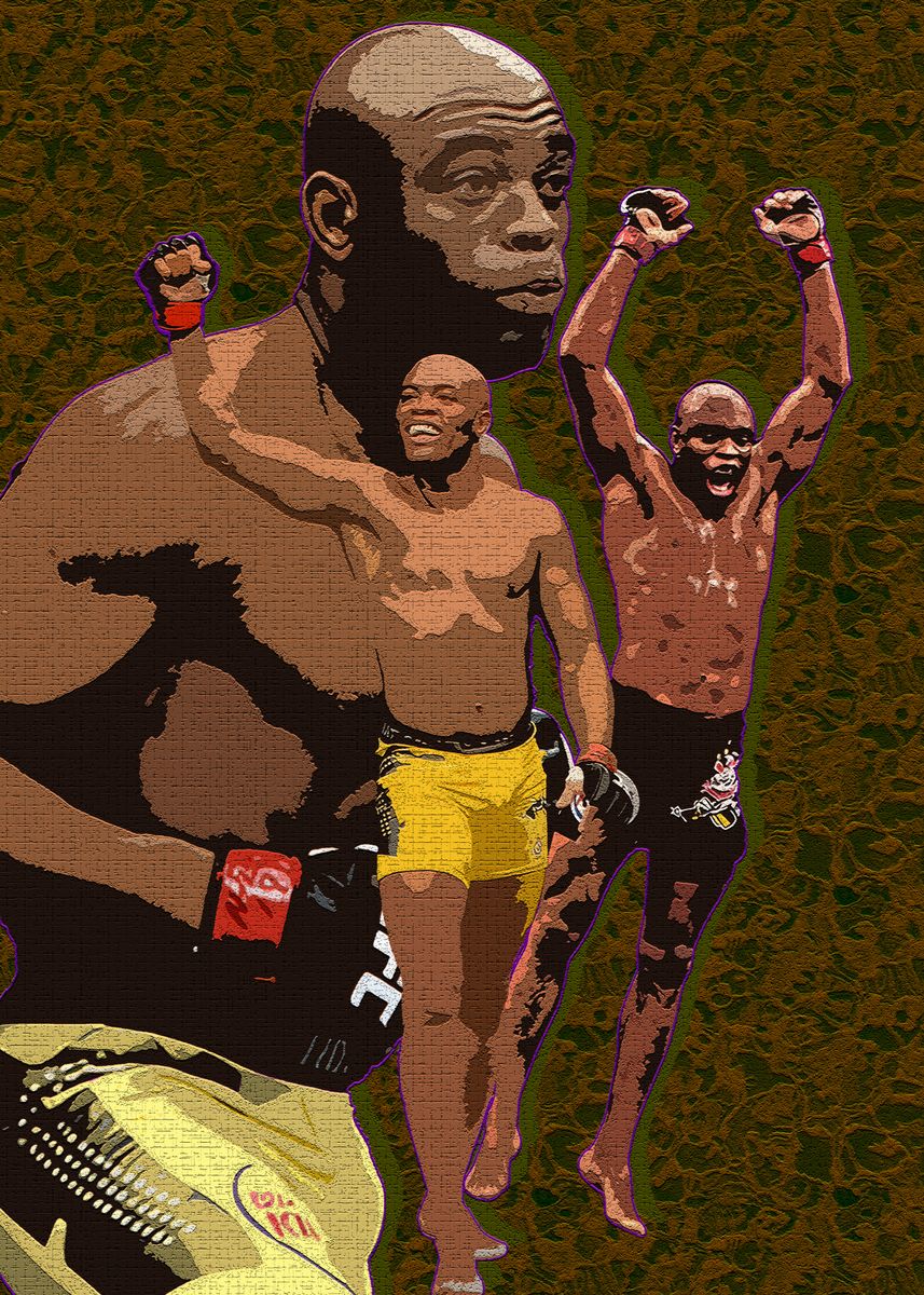 'MMA Fighters Collage' Poster, picture, metal print, paint by Edward ...
