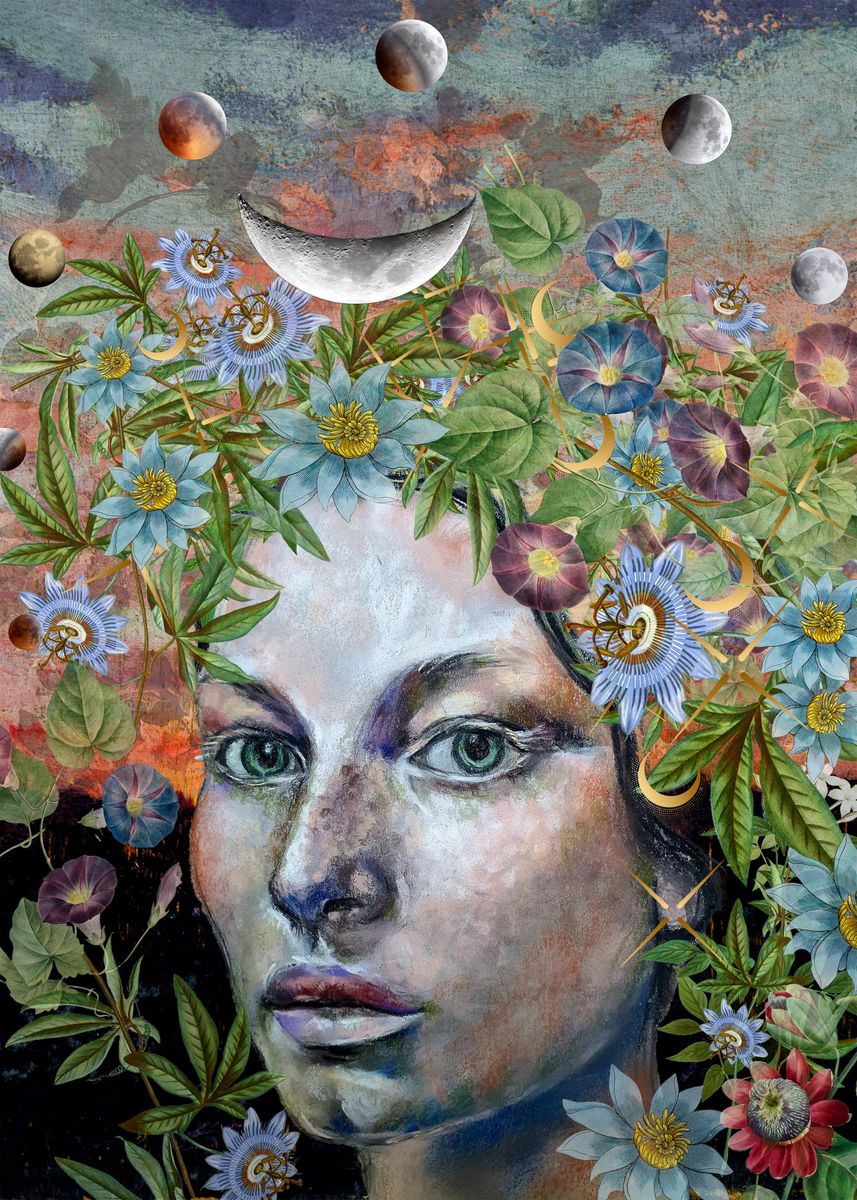 'Midsummer Moon Queen' Poster, picture, metal print, paint by Laini ...
