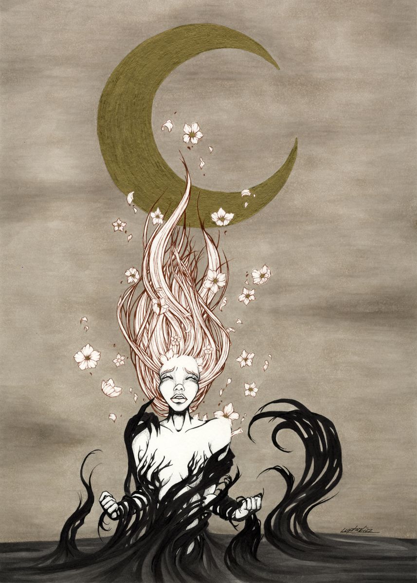 'Fight your Shadows - Woman trapped in Darkness' Poster, picture, metal ...