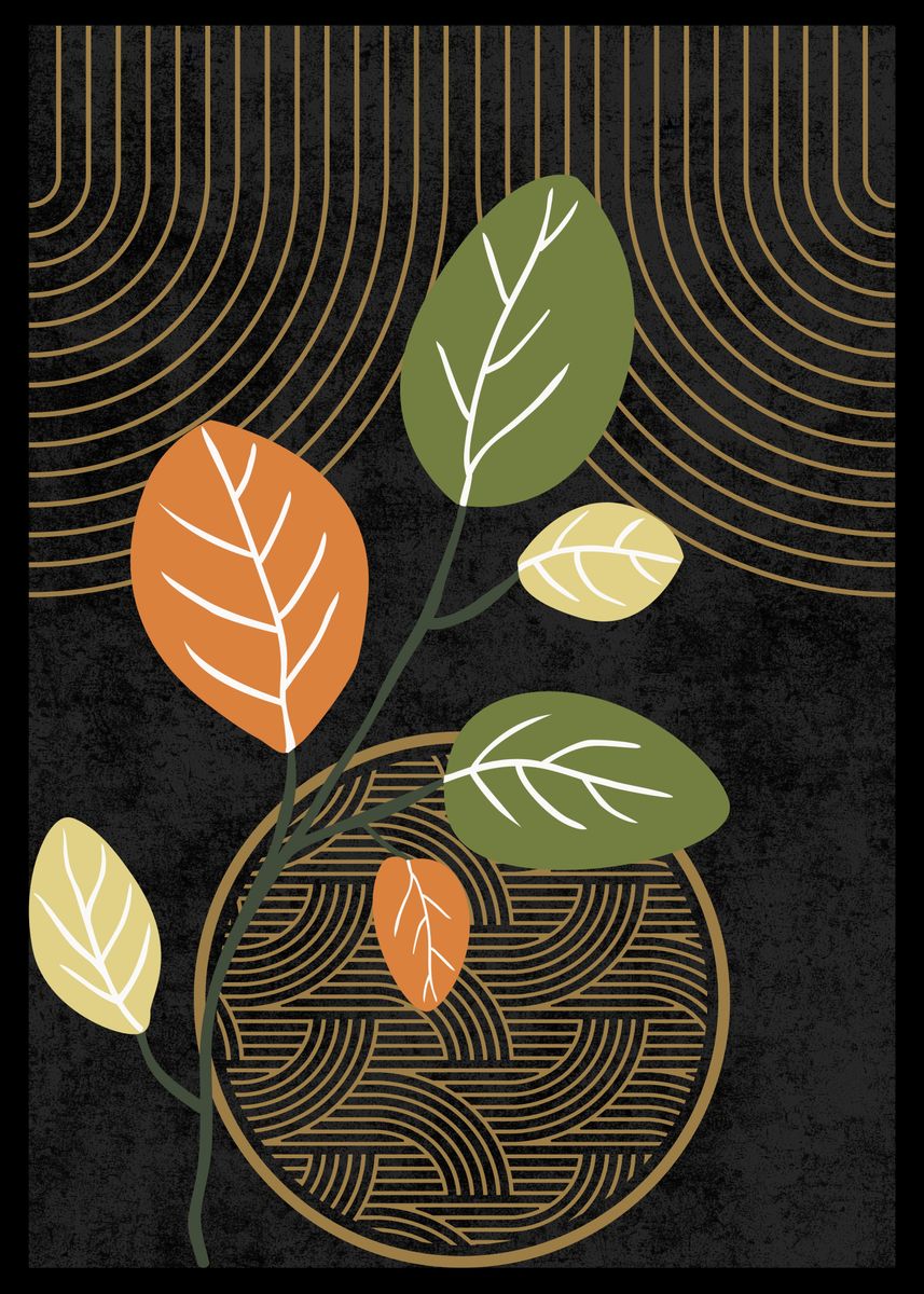 'Minimalist Leaf Art' Poster, picture, metal print, paint by AndiSart ...