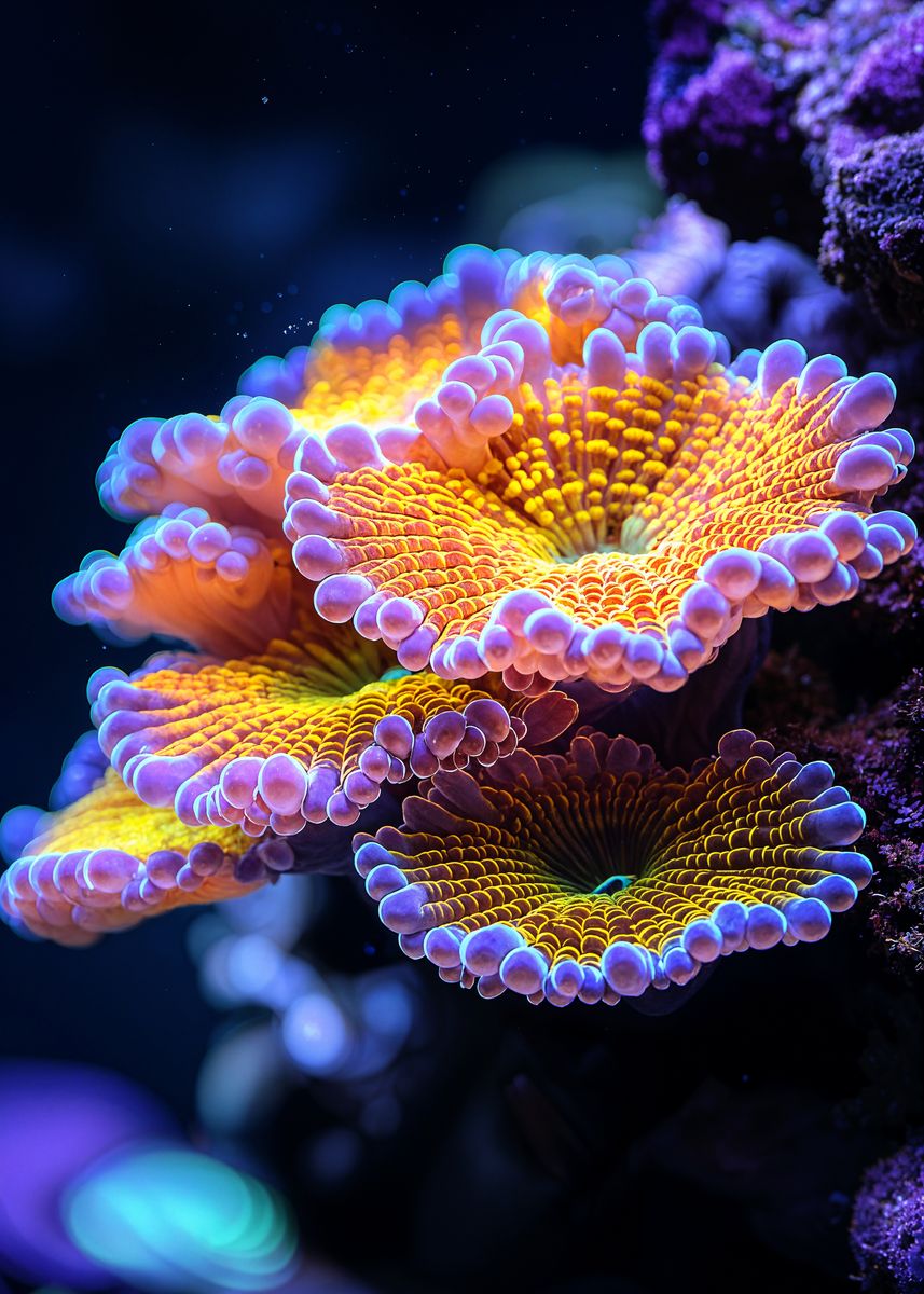 'Colorful Coral Reef' Poster, picture, metal print, paint by SuperNova ...
