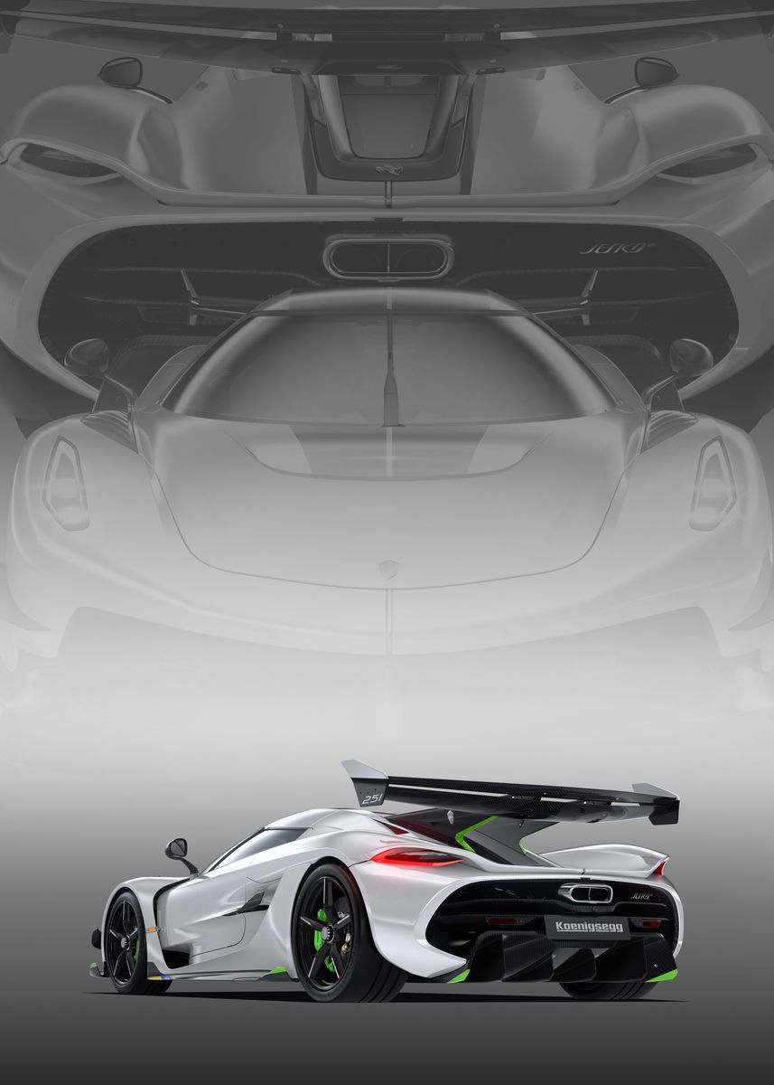 'Koenigsegg Jesko Absolut' Poster, picture, metal print, paint by ...