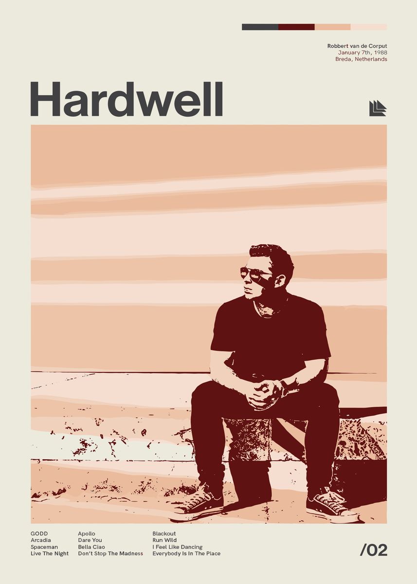 'Hardwell' Poster, picture, metal print, paint by LOCKET | Displate