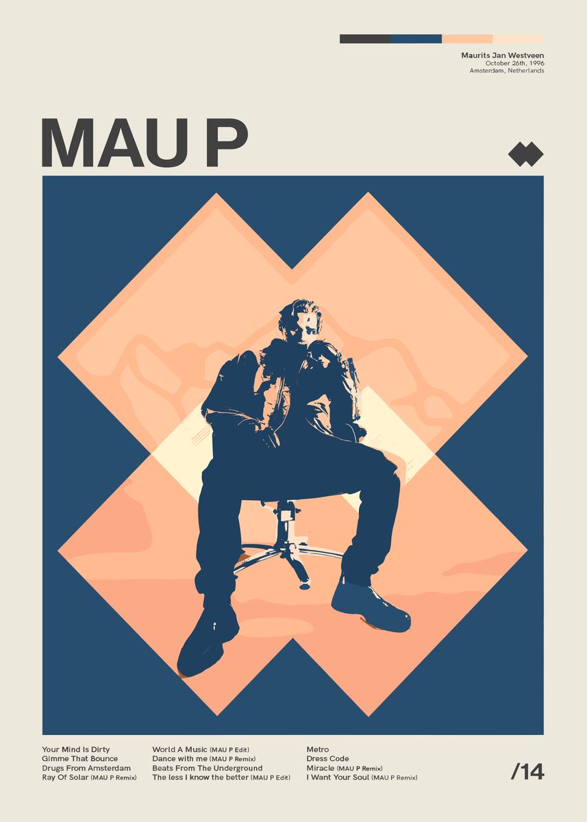 'MAU P' Poster, picture, metal print, paint by LOCKET | Displate