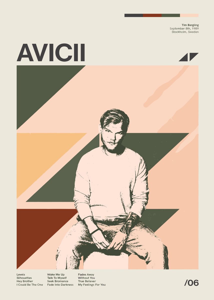 'Avicii' Poster, picture, metal print, paint by LOCKET | Displate