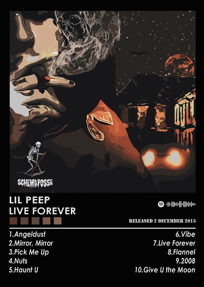 'Lil Peep Live Forever' Poster, picture, metal print, paint by DESKO ...
