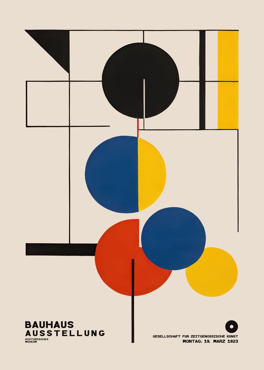 'Bauhaus Geometric Art Poster' Poster, picture, metal print, paint by ...