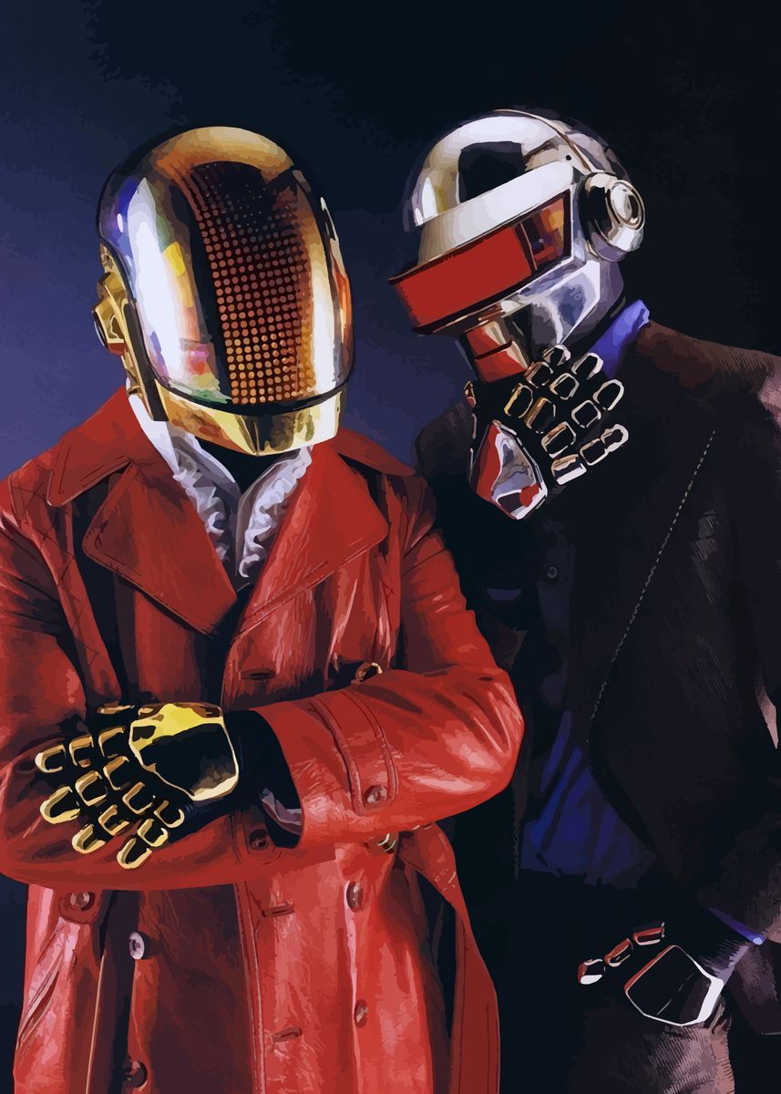 'Daft Punk Robots' Poster, picture, metal print, paint by Rans Studio ...