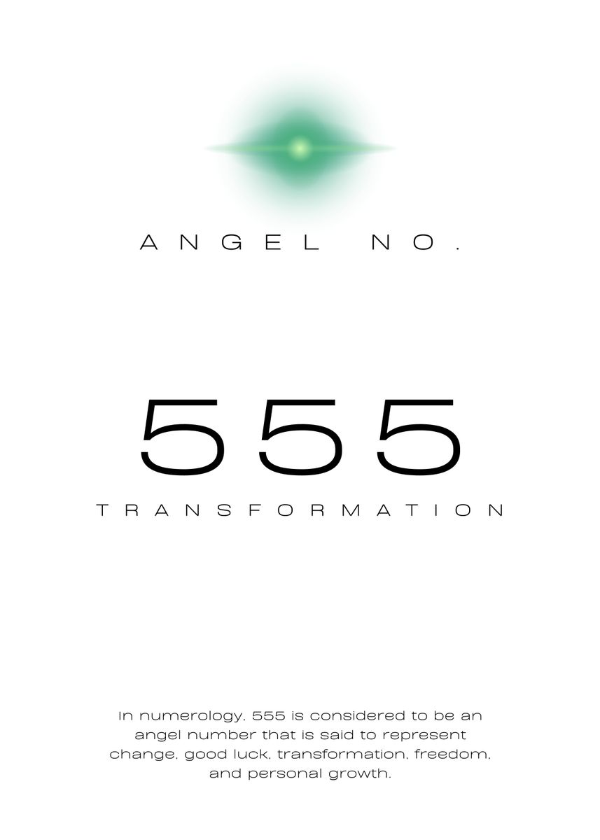 'Angel Number 555' Poster, picture, metal print, paint by Martin | Displate