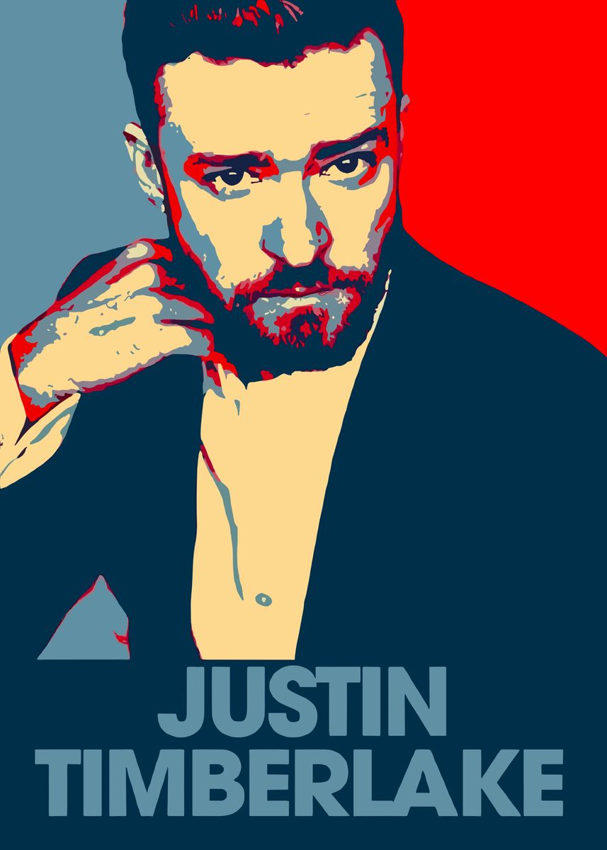 'Justin Timberlake Pop Art Portrait' Poster, picture, metal print ...